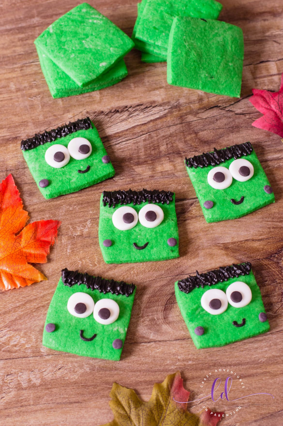 Frankenstein Cookies for Halloween | Crazy Adventures in Parenting