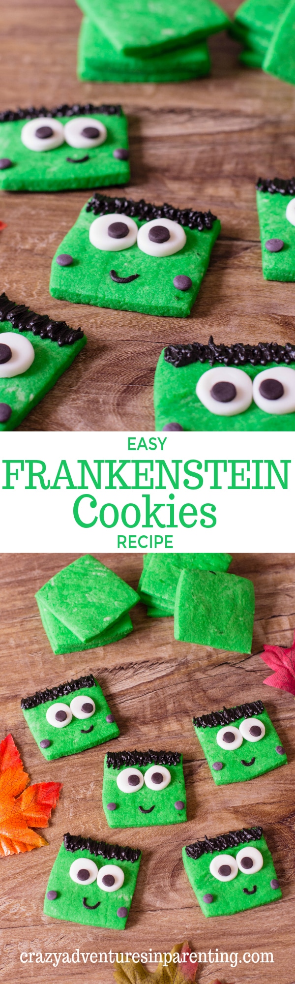 Frankenstein Cookies for Halloween | Crazy Adventures in Parenting