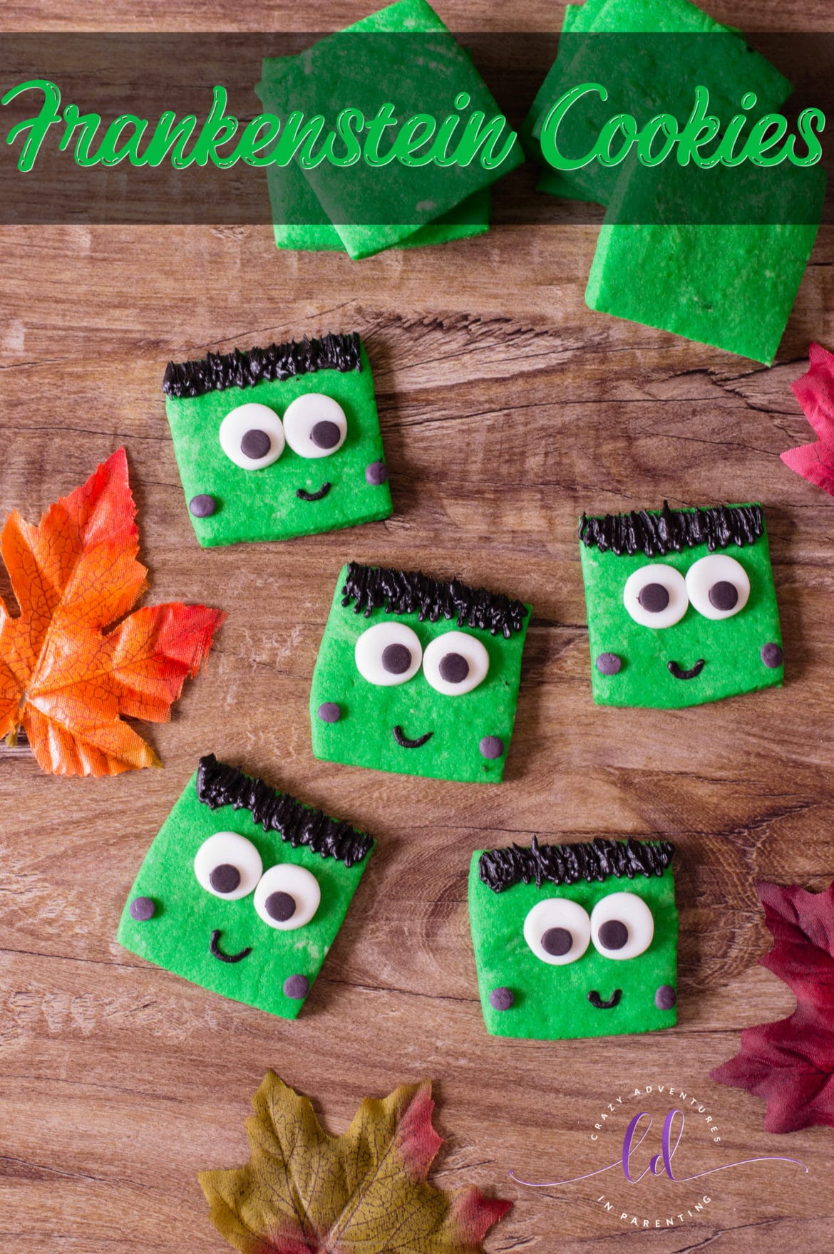 Frankenstein Cookies for Halloween | Crazy Adventures in Parenting