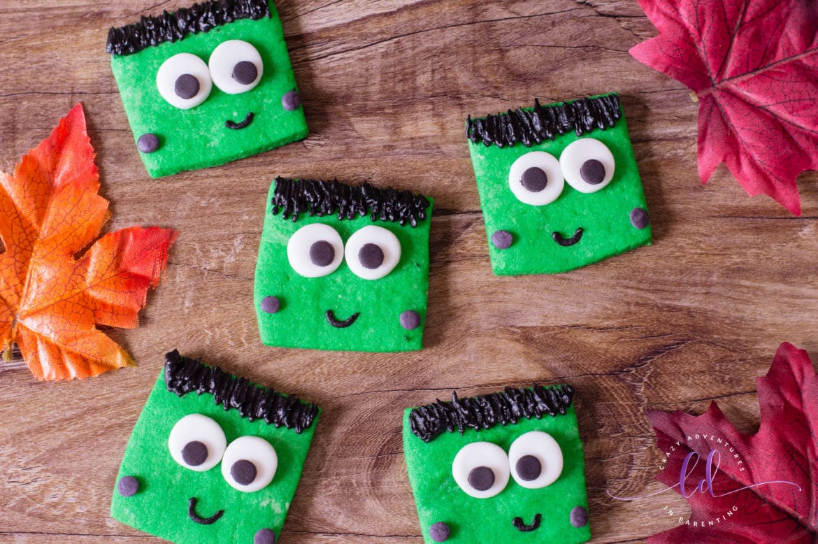 Frankenstein Cookies for Halloween | Crazy Adventures in Parenting