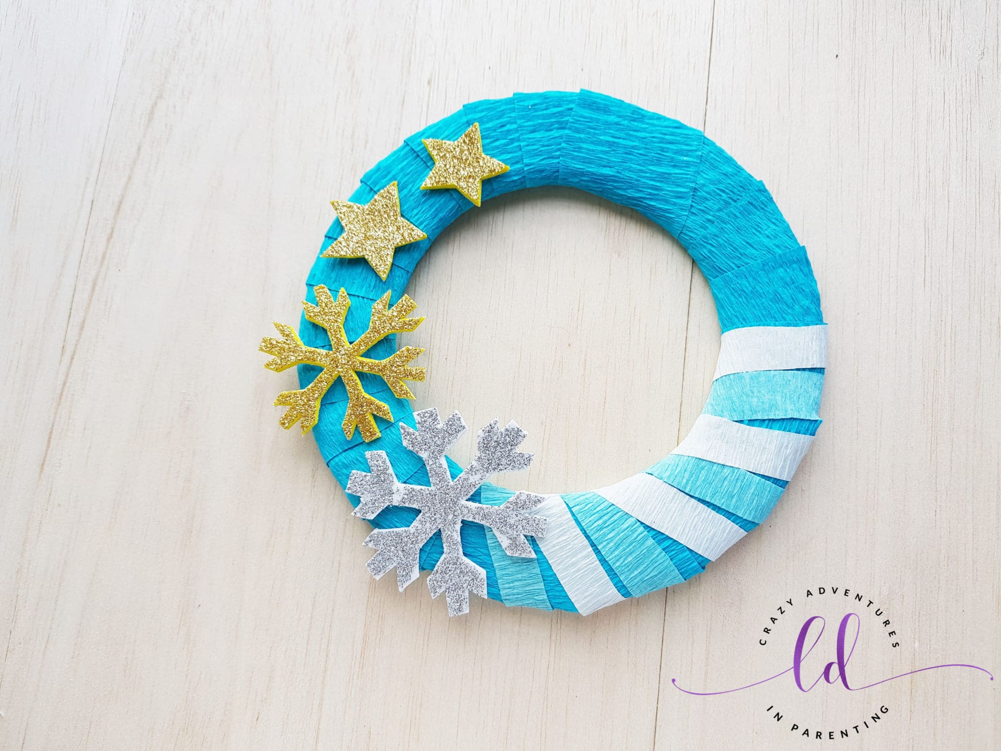 Easy Frozen Wreath Craft Tutorial | Crazy Adventures in Parenting