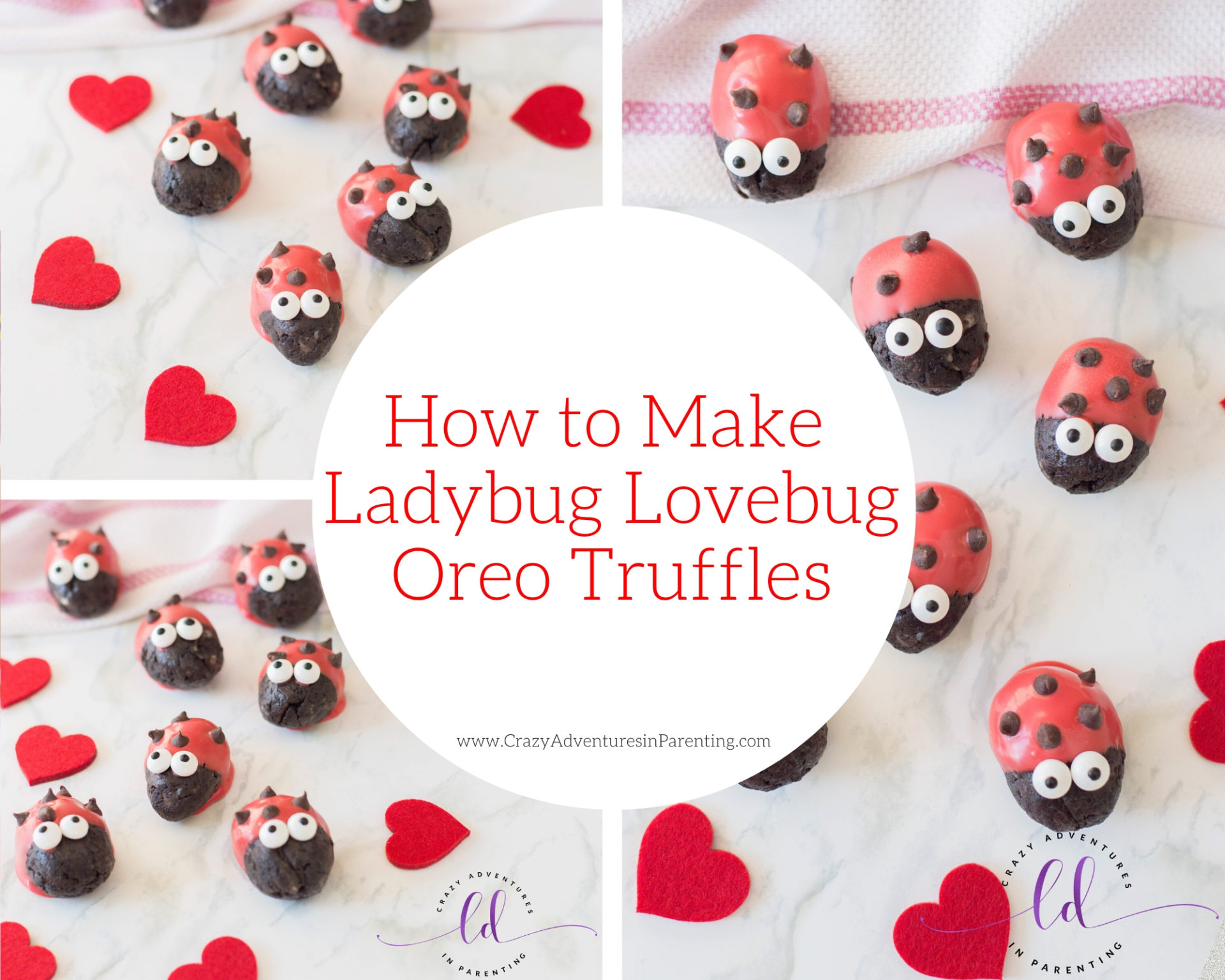 Ladybug Lovebug Oreo Truffles Recipe | Crazy Adventures in Parenting