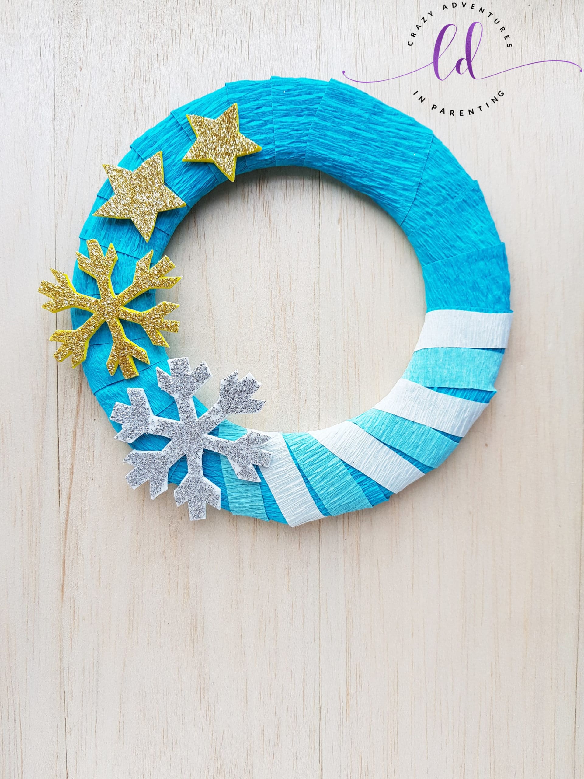 Easy Frozen Wreath Craft Tutorial | Crazy Adventures in Parenting