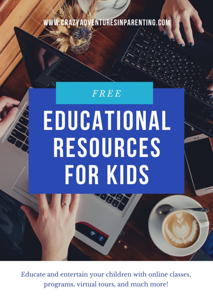 HUGE LIST of Free Educational Resources for Kids Due to School Closings ...
