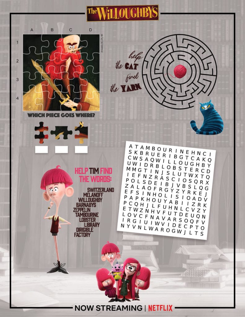 Free Printable The Willoughbys Coloring Pages and Activity Sheets ...