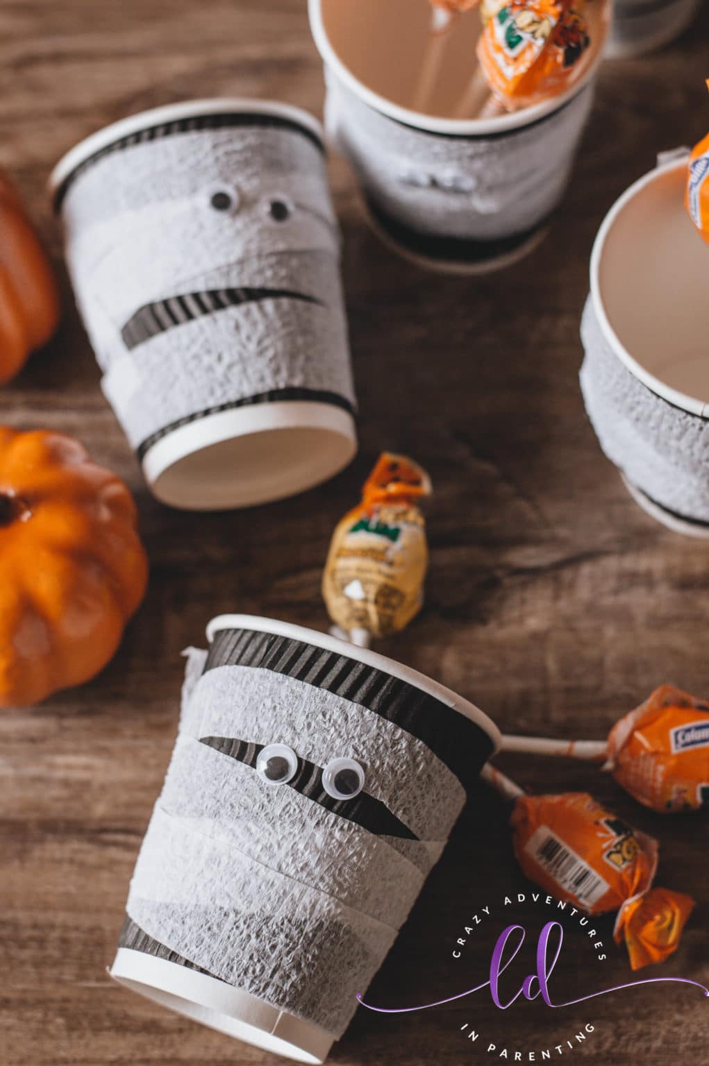 DIY Mummy Treat Cups for Halloween | Crazy Adventures in Parenting