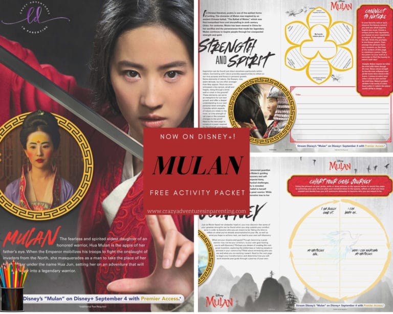 Free Printable MULAN Activity Packet | Crazy Adventures in Parenting