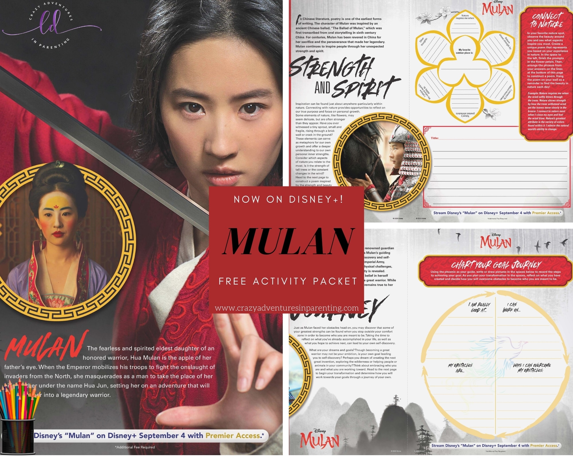 Free Printable MULAN Activity Packet | Crazy Adventures in Parenting